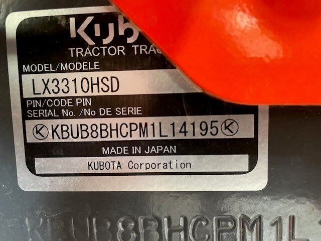 2022 Kubota LX3310 Compact Utility Tractor For Sale in Cazenovia New York