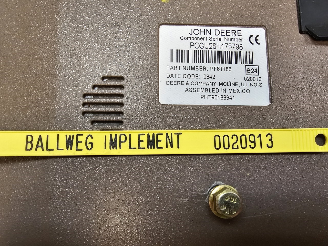 John Deere 2600 Display w/ AutoTrac Activation Precision Farming For ...